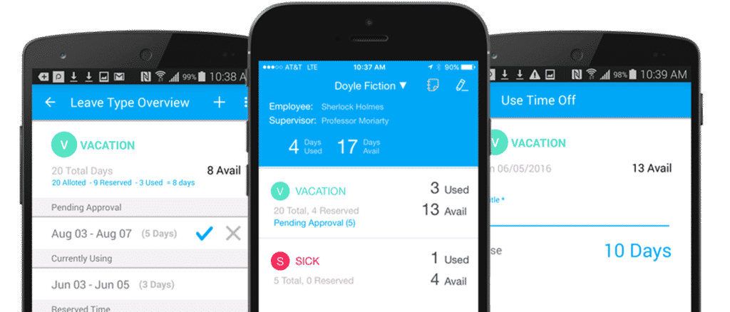 Personal Time Off app for iOS and Android - Time Off Cloud